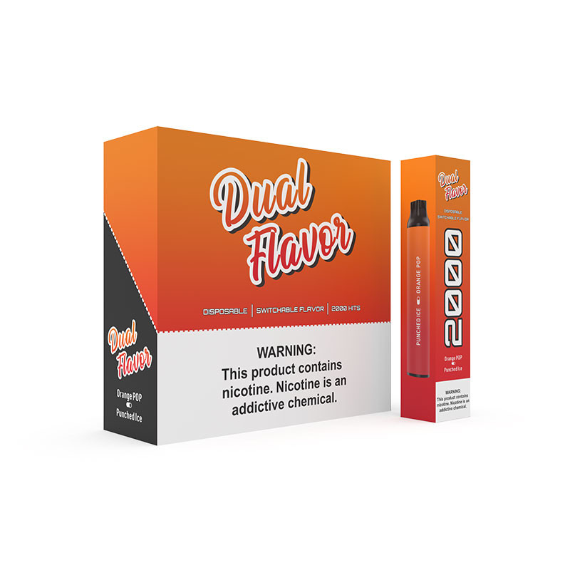 2 In 1 Dual Flavor Disposable Vape Device Stainless Steel Pre Filled ...